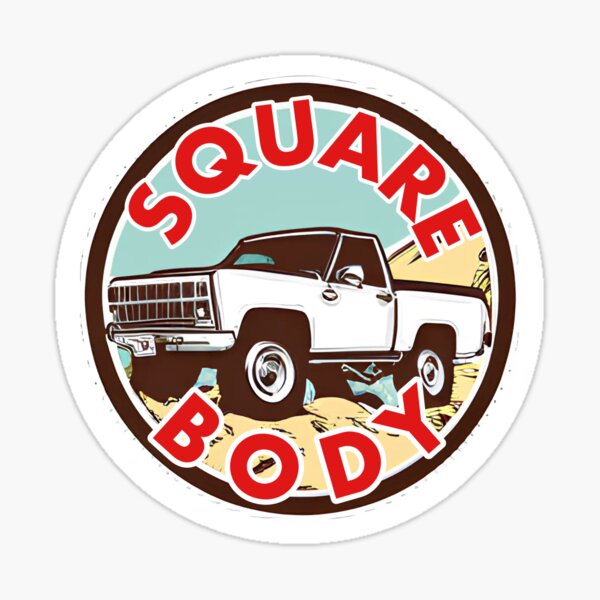 "Classic white Chevy square body off-road pickup truck art print ...