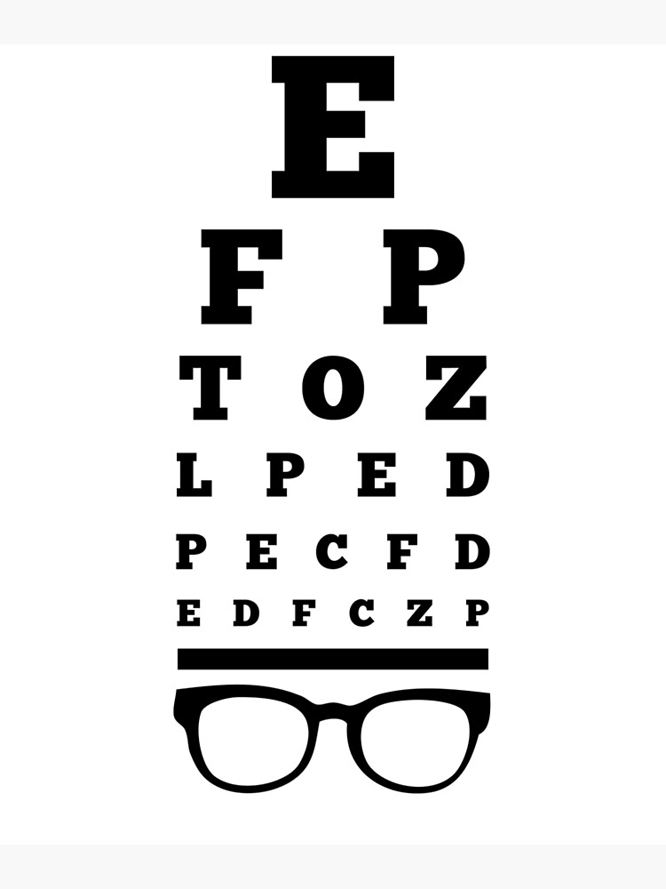 "Eye Chart Optometrist" Poster by AurlexTees | Redbubble