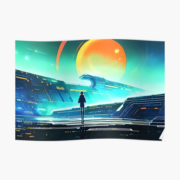 "Sci-fi Retro 1950's style planet No.2" Poster for Sale by angelisart ...