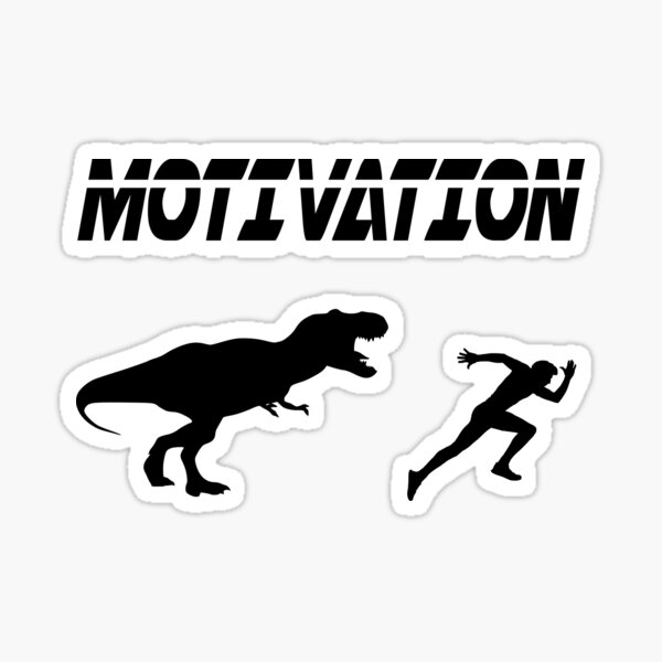 "motivation sport running humor dinosaur" Sticker for Sale by la-petite ...
