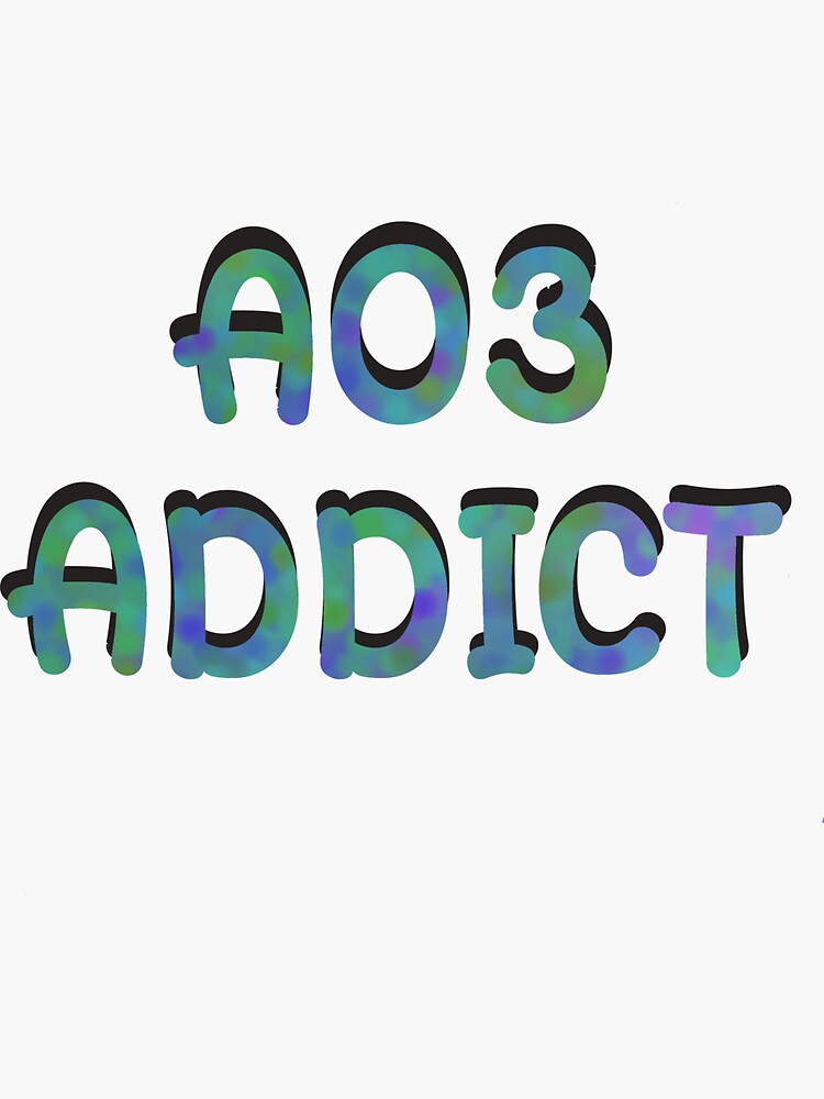 "AO3 Addict" Sticker for Sale by QueerGod | Redbubble