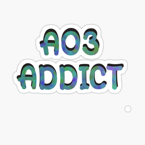 "AO3 Addict" Sticker for Sale by QueerGod | Redbubble