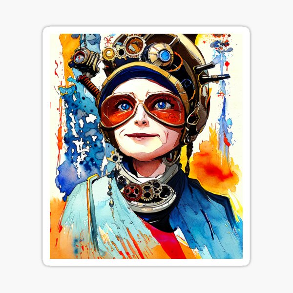 "Steampunk Captain" Sticker for Sale by KinglnYellow | Redbubble