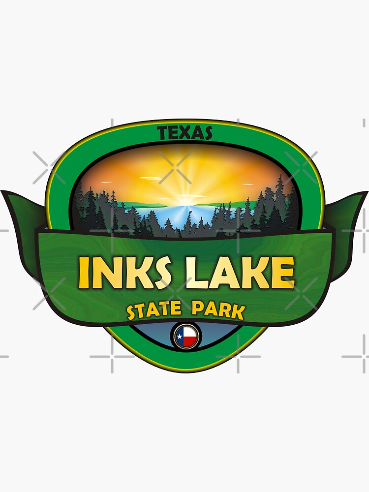 "Inks Lake State Park Texas green emblem" Sticker for Sale by SoulSafe ...