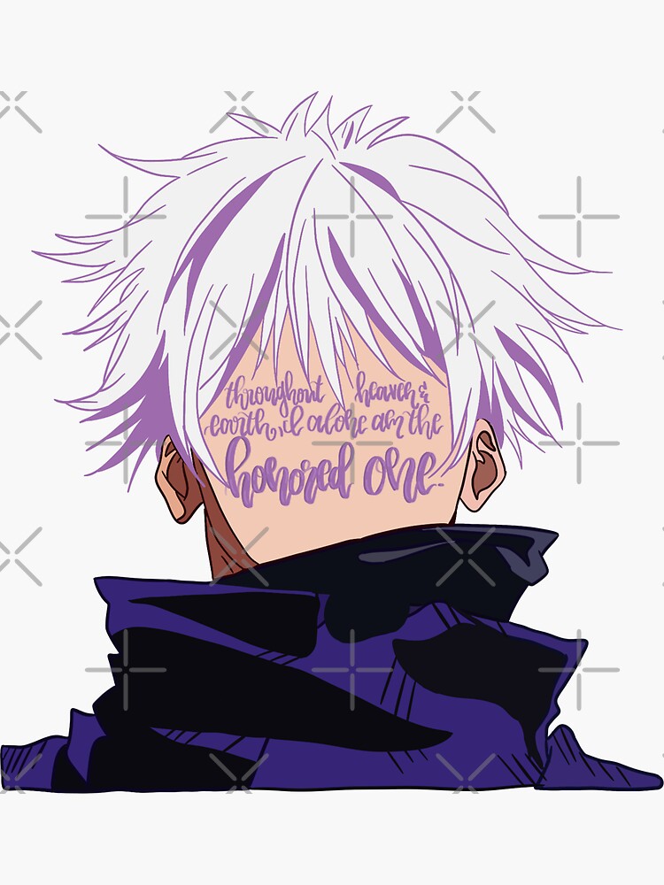 "Jujutsu Kaisen Gojo-The Honored One" Sticker for Sale by SixPinkTulips ...