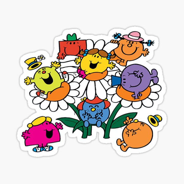 "Mr. Men and Little Miss, The Mr. Men" Sticker for Sale by Shiftdesigns ...
