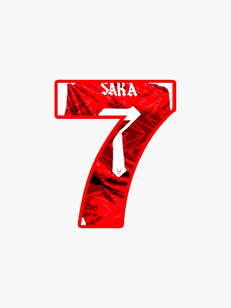 "Bukayo Saka 7 Cut-out" Sticker for Sale by jakecheeseman | Redbubble