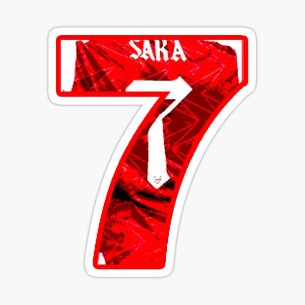 "Bukayo Saka 7 Cut-out" Sticker for Sale by jakecheeseman | Redbubble
