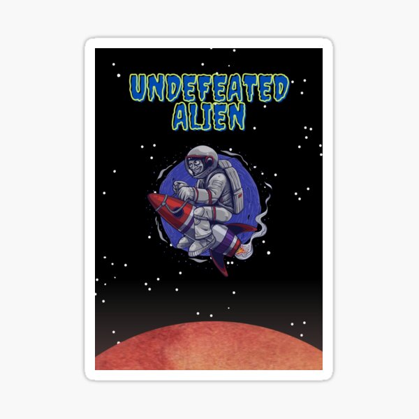 " Undefeated Alien" Sticker for Sale by tiyaran | Redbubble