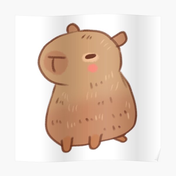 "Cute Capybara illustration " Poster for Sale by Mayarart | Redbubble