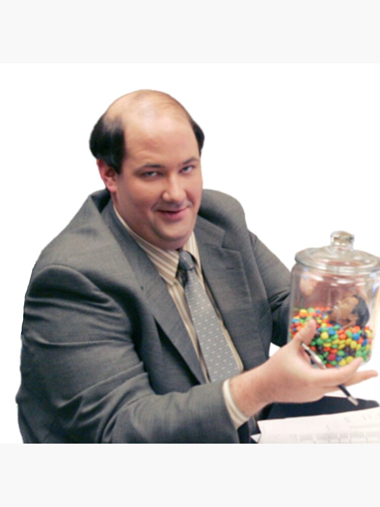 "The Office - Kevin with Candies" Sticker for Sale by malozyali | Redbubble