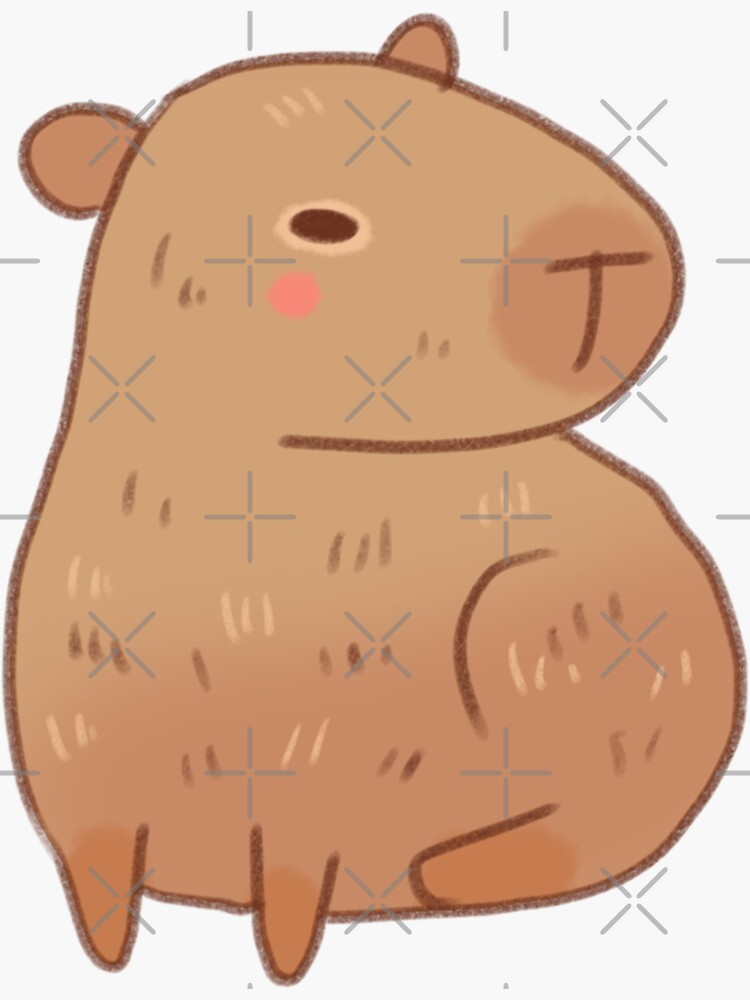 "Cute Capybara art" Sticker for Sale by Mayarart | Redbubble