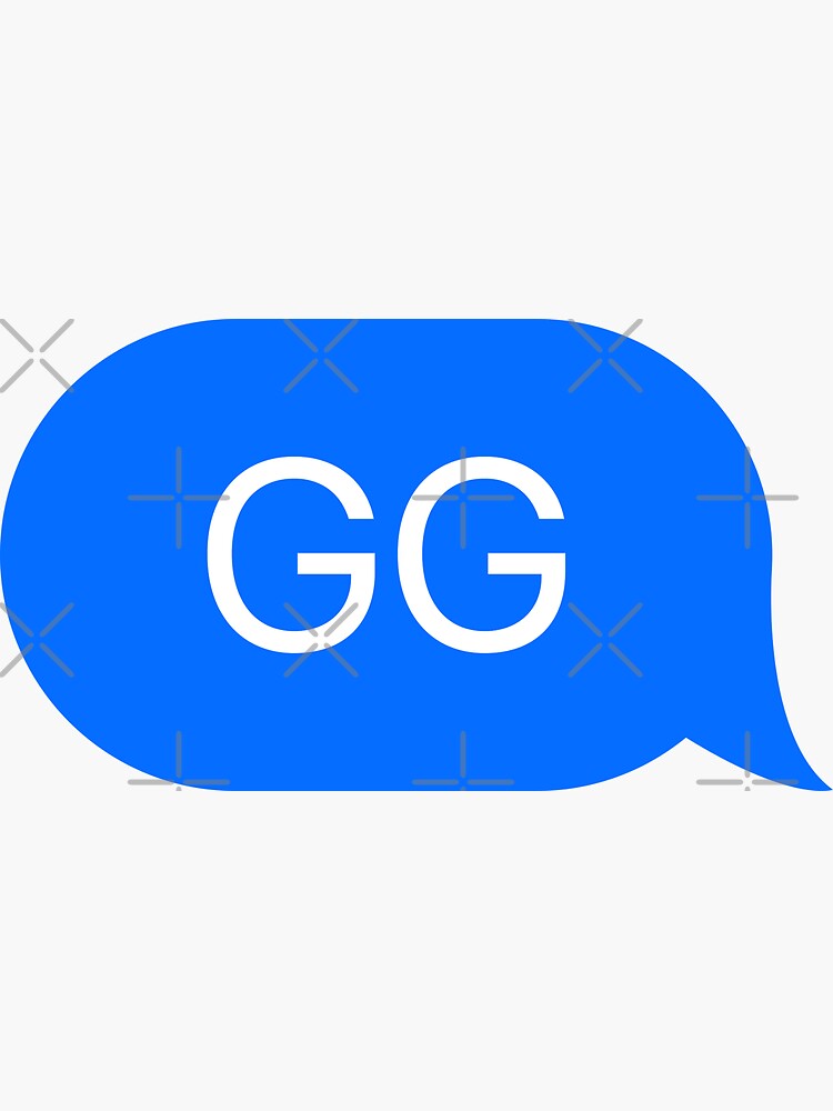 "GG" Sticker for Sale by Aerodin | Redbubble