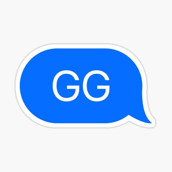 "GG" Sticker for Sale by Aerodin | Redbubble