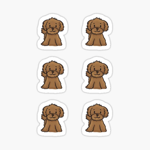 "Cute Goldendoodle" Sticker for Sale by leesander | Redbubble