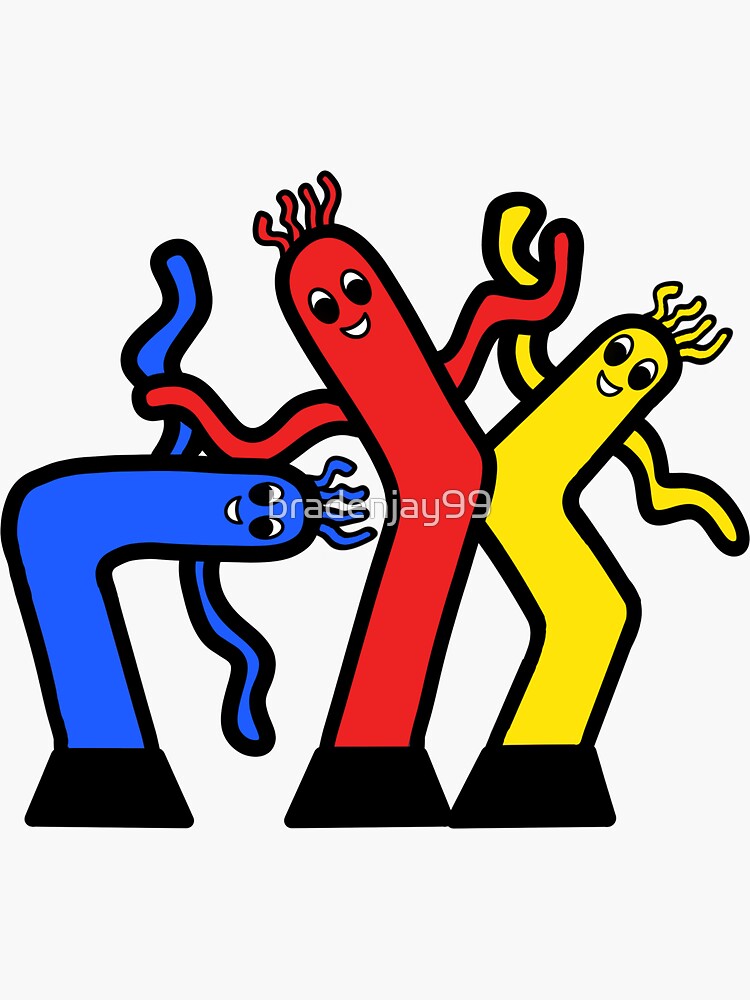 "Three Wacky Waving Inflatable Tube People" Sticker for Sale by ...