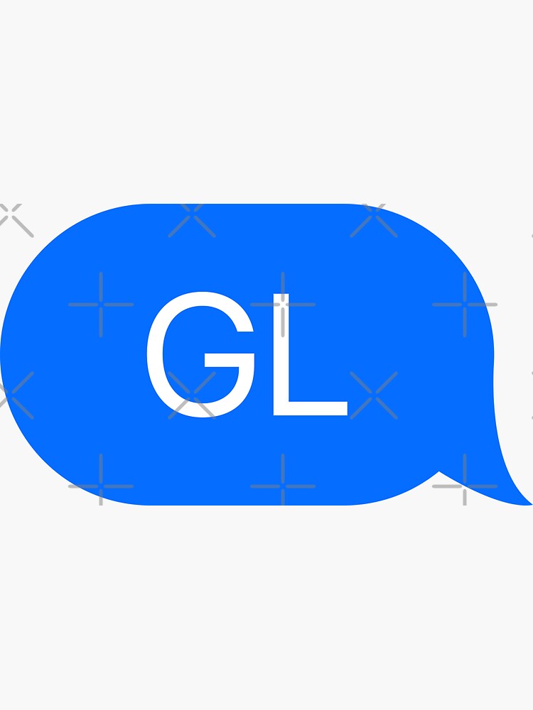 "GL" Sticker for Sale by Aerodin | Redbubble