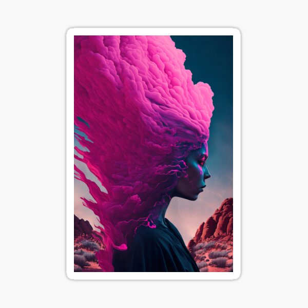 "Pink lady" Sticker for Sale by daysleeper1001 | Redbubble