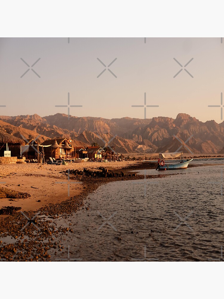 "Mountains with the red sea in dahab" Sticker for Sale by Nourlogo ...