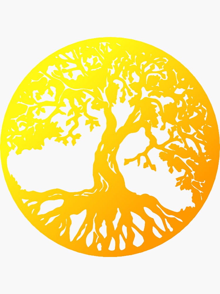 "Gold Tree of Life " Sticker for Sale by AbundanceSeed | Redbubble