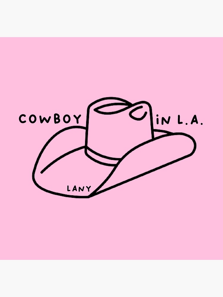"LANY Cowboy in LA Hat Pink" Sticker for Sale by shopcherrybomb | Redbubble