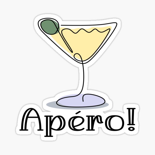 "Aperitif - LINE ART" Sticker for Sale by minimalartstory | Redbubble