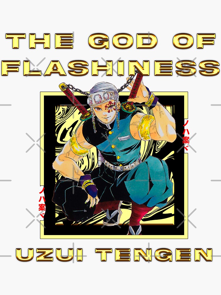 "God Of Flashiness Kimetsu no Yaiba" Sticker for Sale by EffingArt ...
