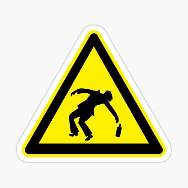 Pegatina «Señal de borracho Cuidado con los borrachos» de mkzmerch ...