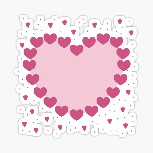 "Pink Hearts Valentine’s Day Love Symbol" Sticker for Sale by Fransyn ...
