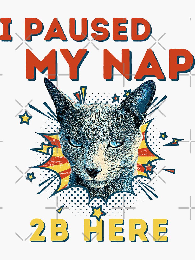 "I Paused My Nap 2B Here" Sticker for Sale by Urbanksy | Redbubble