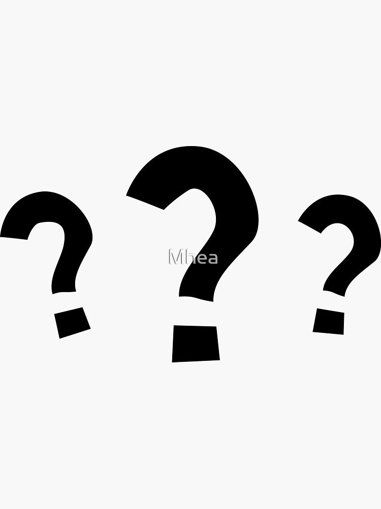 "Three black question marks stickers" Sticker for Sale by Mhea | Redbubble
