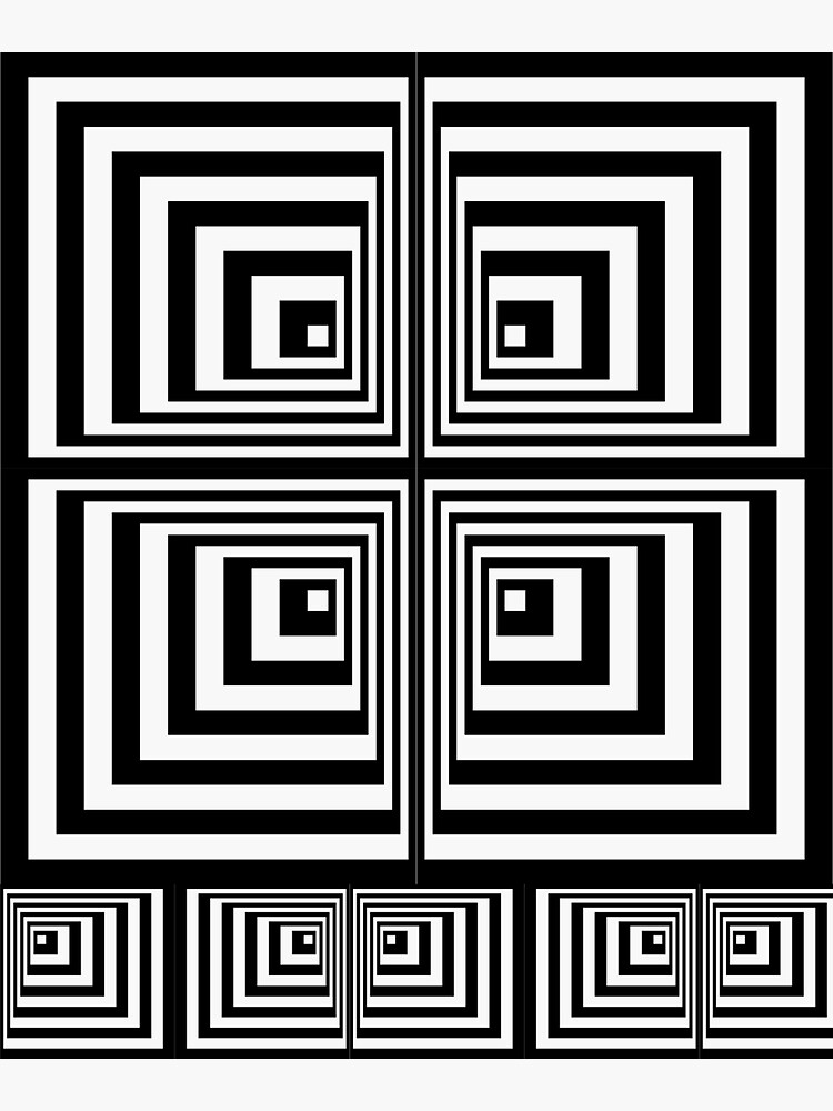 "3d square optical illusion art" Sticker for Sale by Austinchi12 ...