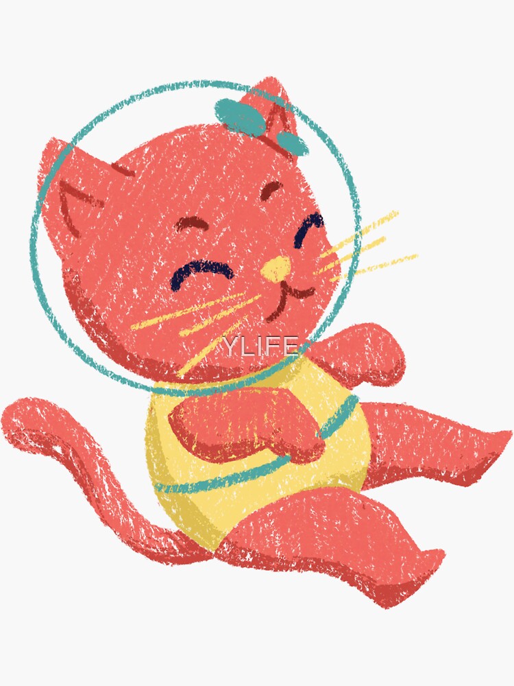 Ap Lang Space Cat Sticker For Sale By Ylife Redbubble