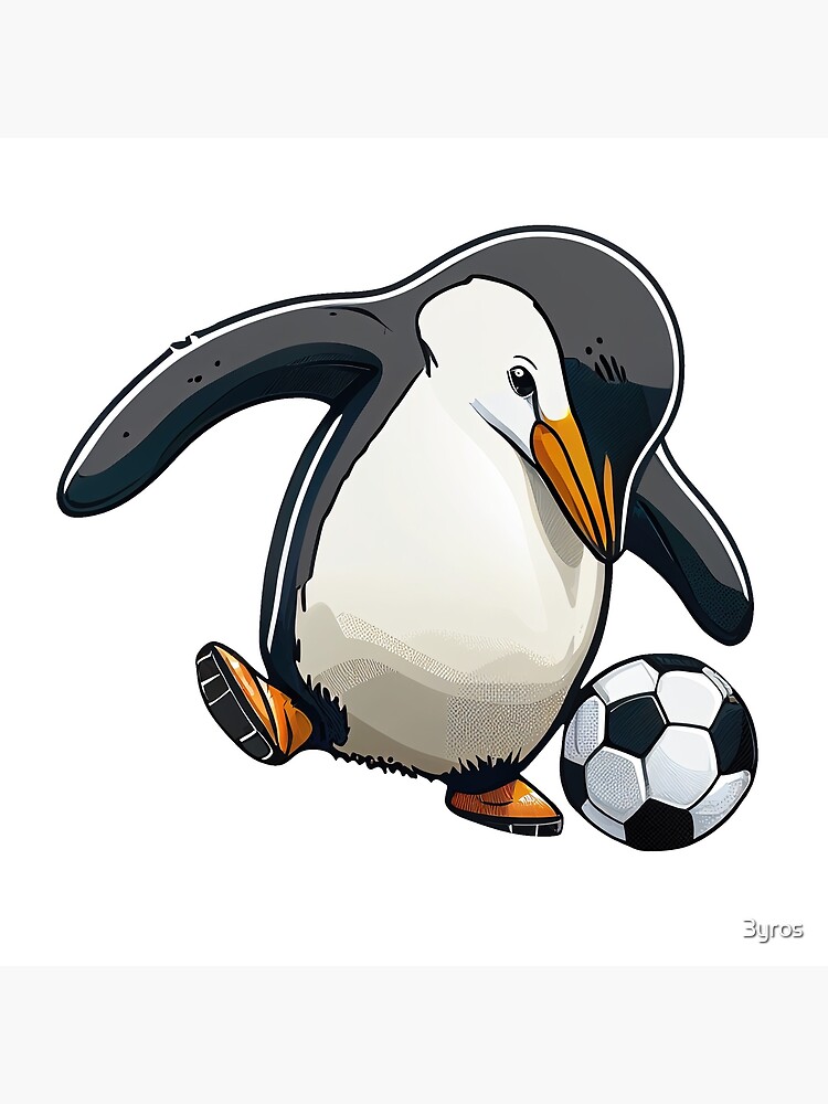 Póster «Pingüino jugando al fútbol | pingüino de fútbol» de 3yros ...