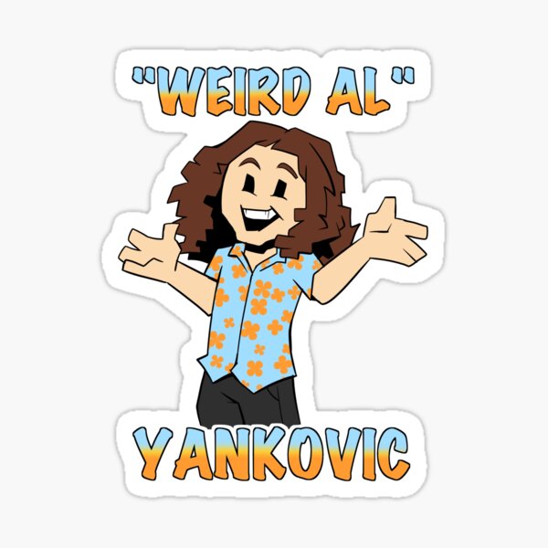 ""Weird Al" Yankovic" Sticker for Sale by FroggyInk | Redbubble