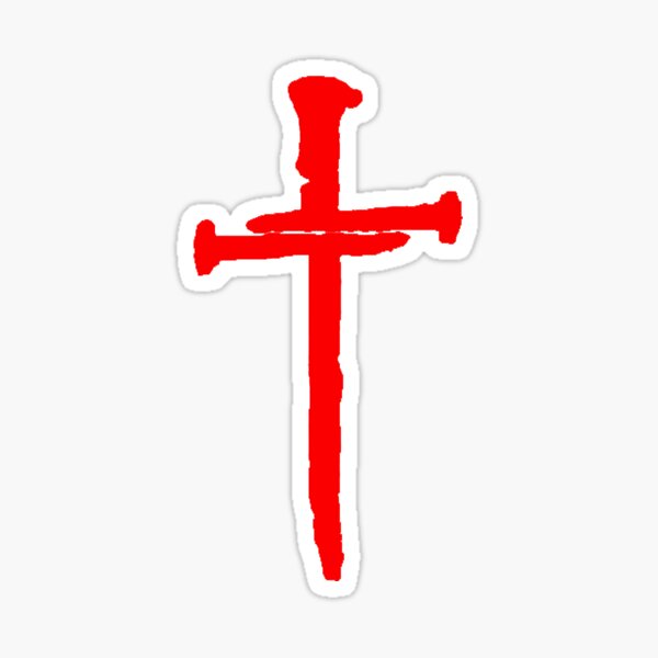 "Red Christian Cross of Nails" Sticker for Sale by smartnet77 | Redbubble