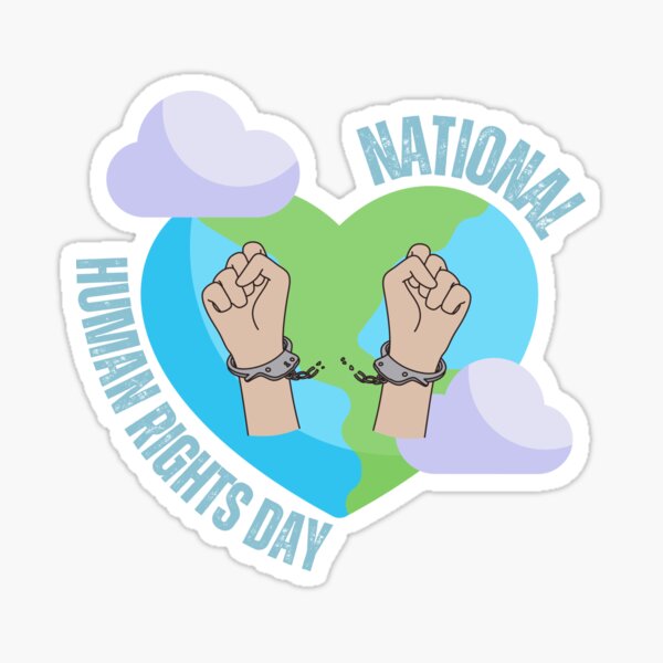 "National Human Rights Day Earth" Sticker for Sale by NinniSilver ...