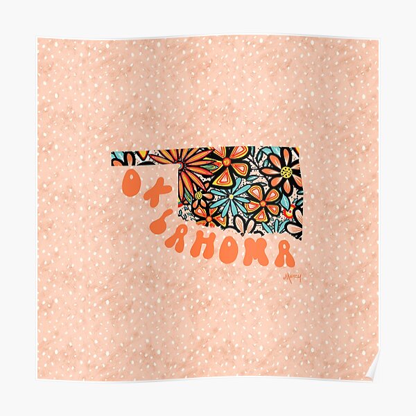 Póster «Diseño del estado de Oklahoma | Ilustración diseñada por el ...