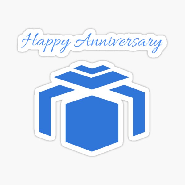 "Happy Anniversary" Sticker for Sale by PSLGlobalStores | Redbubble