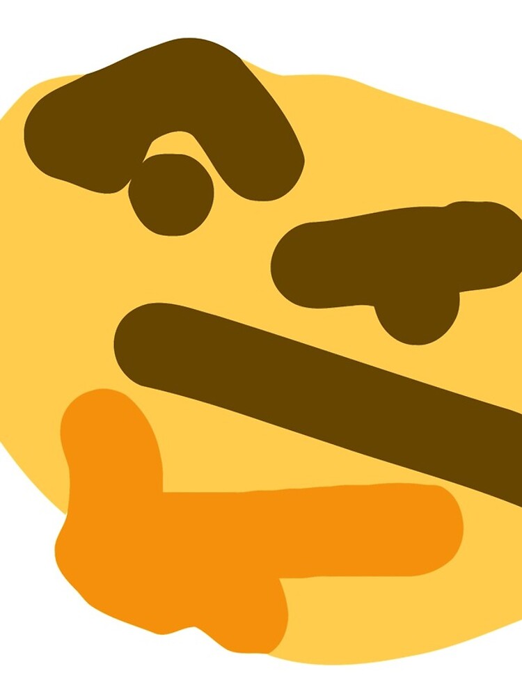 "Heavily distorted thinking emoji" iPhone Case for Sale by tylorova ...