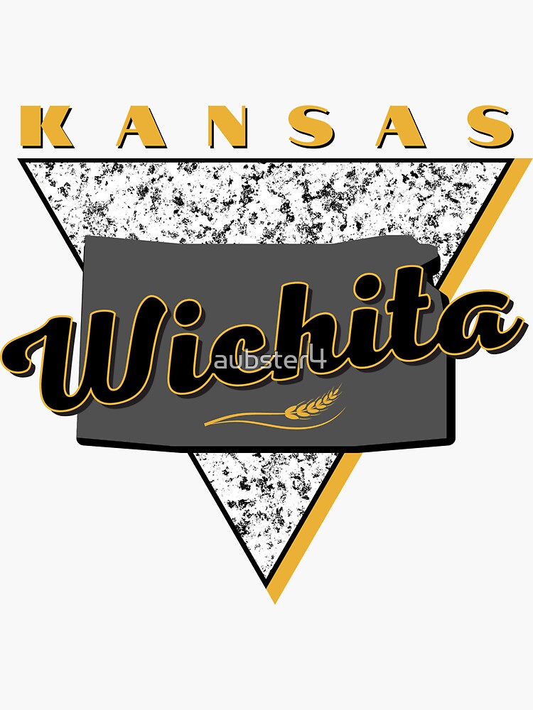 "Wichita, KS - Retro" Sticker for Sale by aubster4 | Redbubble