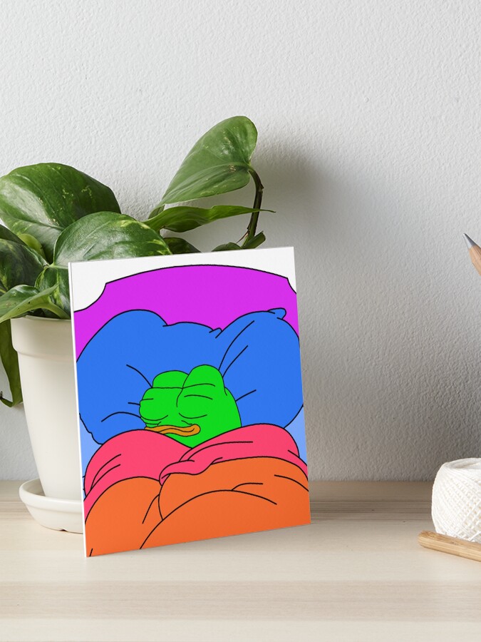 "Sleeping Pepe" Art Board Print for Sale by TheMemesLord | Redbubble