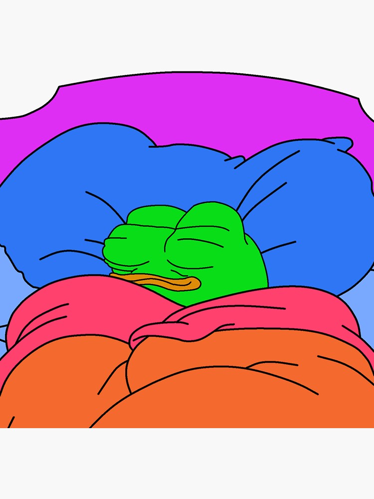 "Sleeping Pepe" Sticker for Sale by TheMemesLord | Redbubble