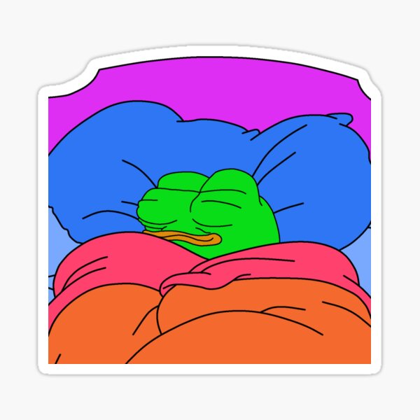 "Sleeping Pepe" Sticker for Sale by TheMemesLord | Redbubble