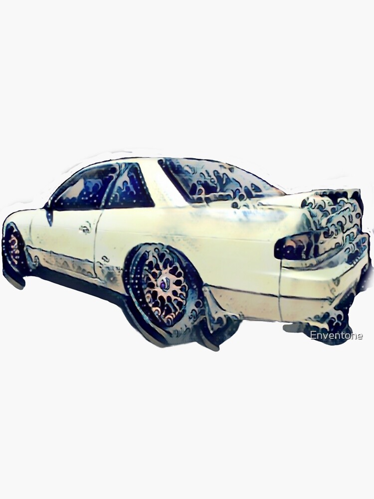 "Ukiyo-e Wave Designed JDM Car" Sticker for Sale by Enventone | Redbubble