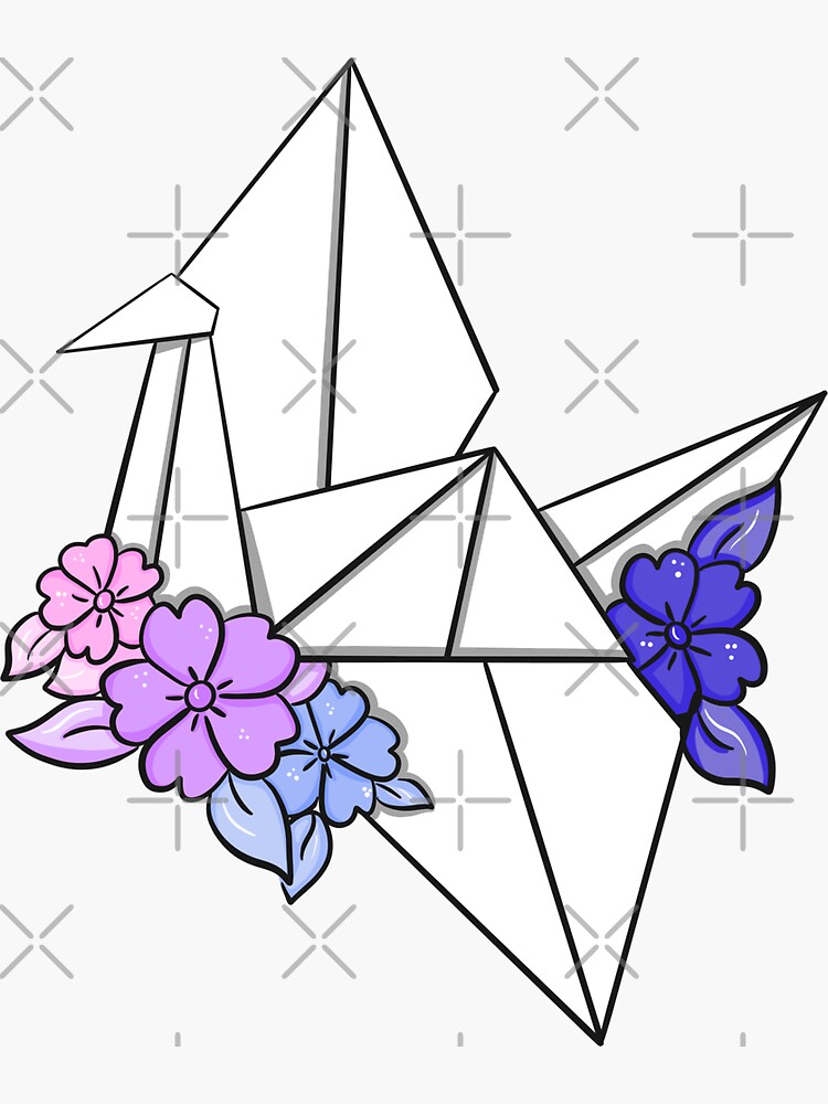 "Origami Pride - Bi Sexual Flag" Sticker for Sale by EdeeBeeDesign | Redbubble