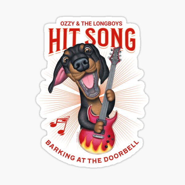 "Barking at the Doorbell " Sticker for Sale by Teach5ok | Redbubble
