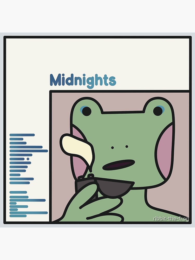 "Taylor Swift Midnights cover frog" Poster for Sale by ribbit-the-frog ...