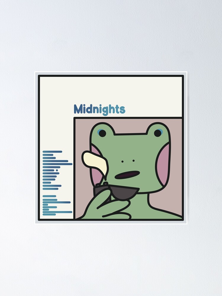 "Taylor Swift Midnights cover frog" Poster for Sale by ribbit-the-frog ...