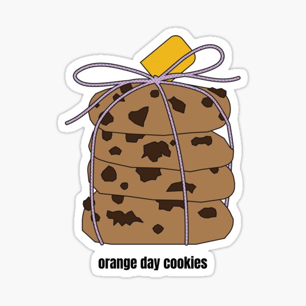"Orange Day Cookies" Sticker for Sale by stalin-LB | Redbubble